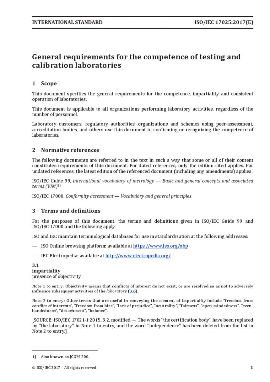 ISO/ IEC 17025:2017 STANDARD FREE DOWNLOAD - ISOFOLDER - We keep all ...